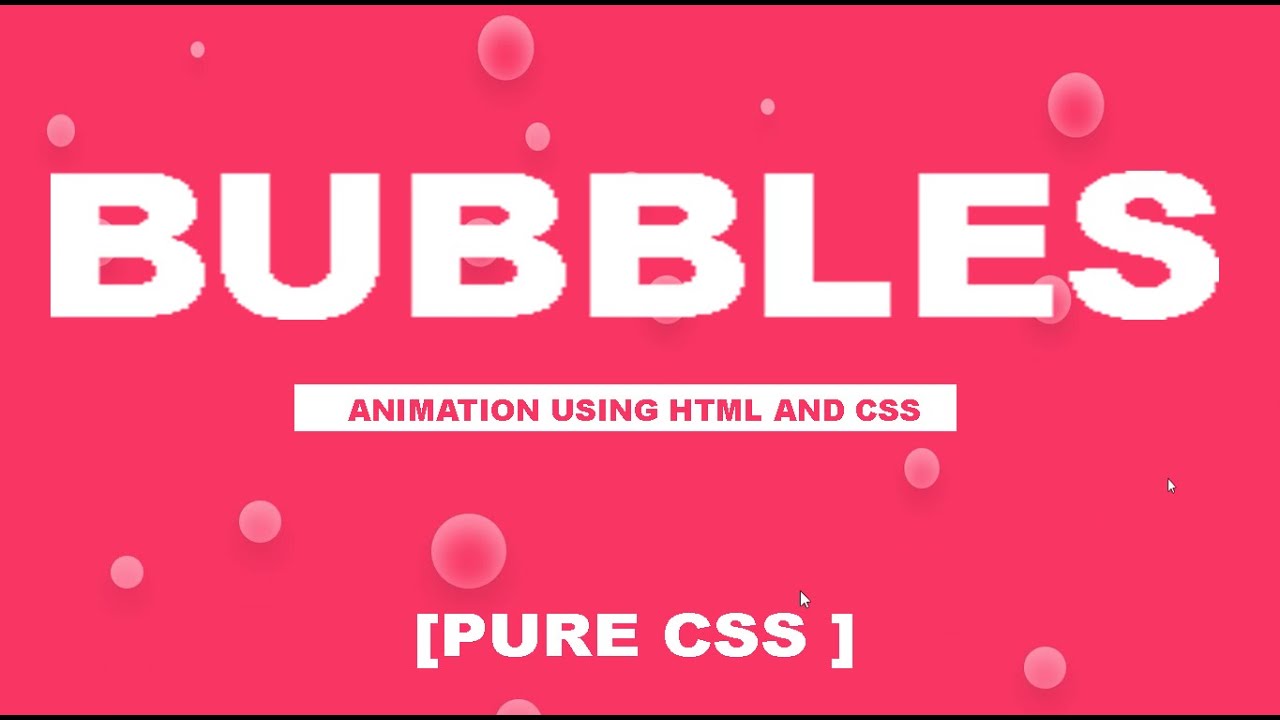 Bubble effect using only html and css | No Javascript