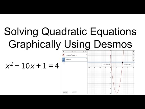How to Solve Quadratic Equations Graphically Using Desmos