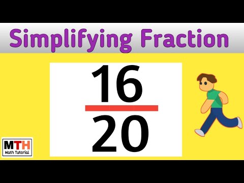How to simplify the fraction 16/20 | 16/20 Simplified | Simplifying fractions