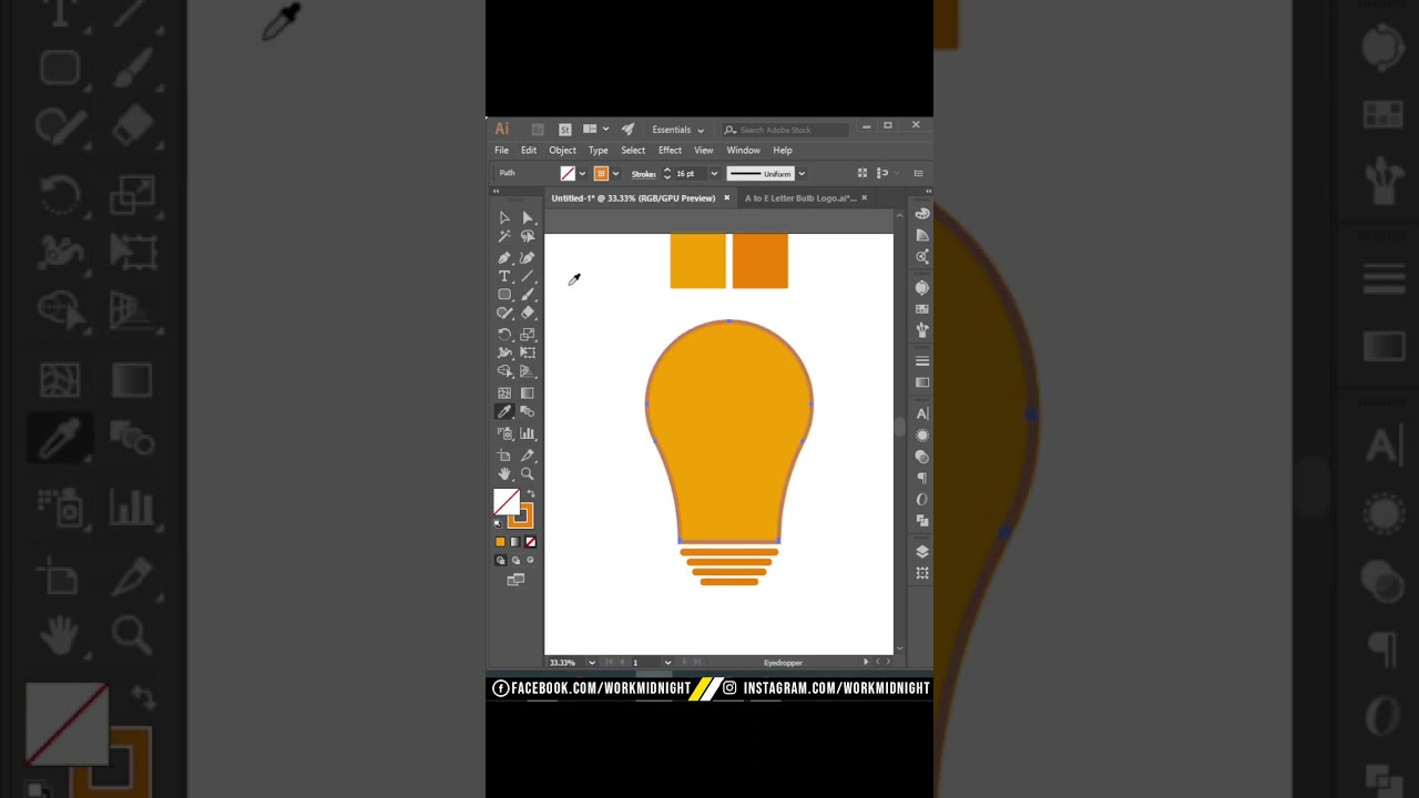 Bulb Illustration #shorts #illustrator