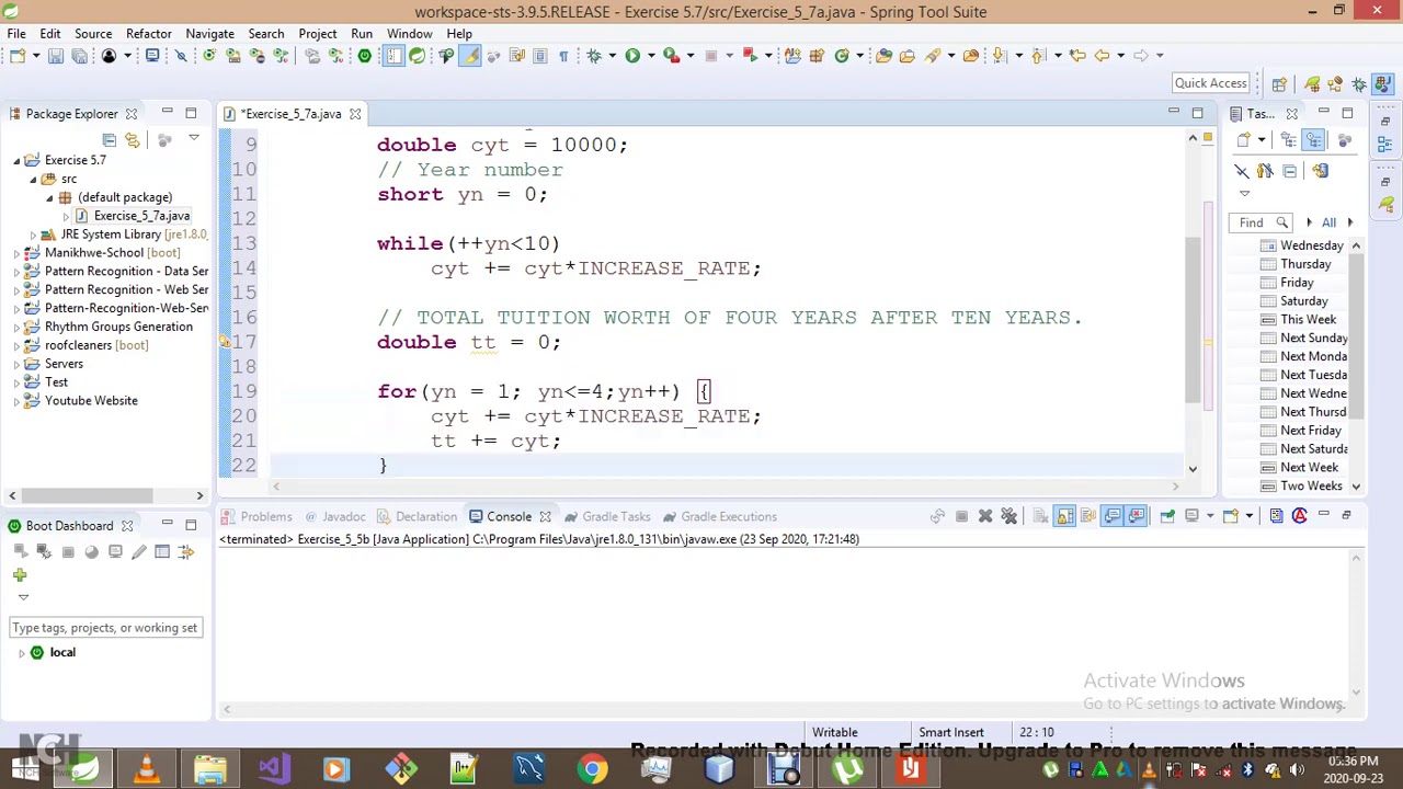 Introduction To Java Programming   Exercise 5 7a