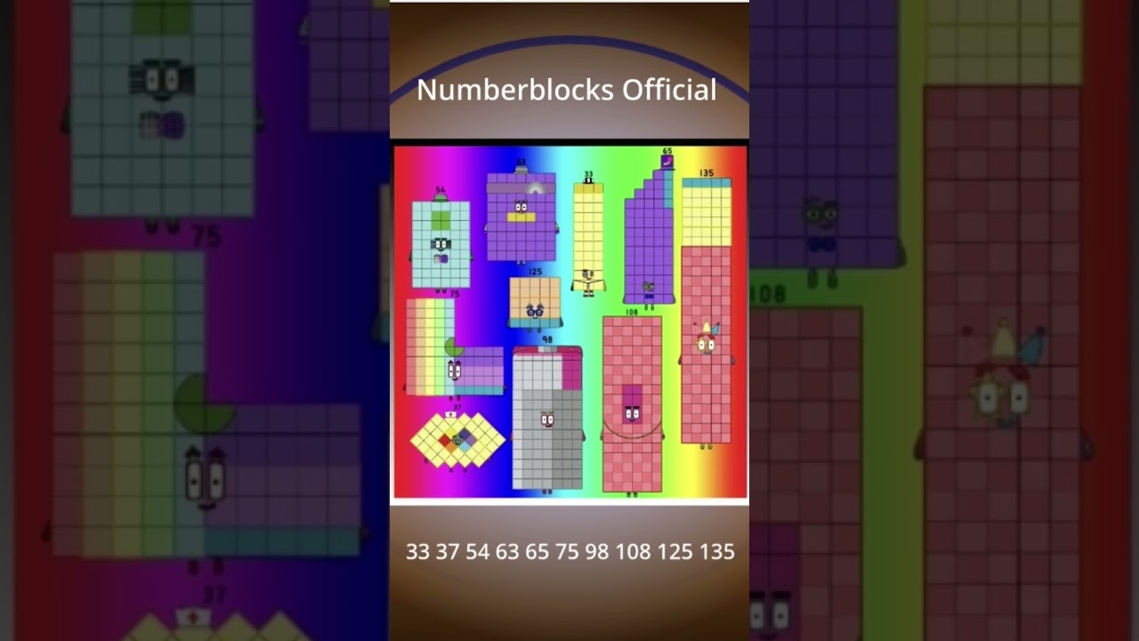Numberblocks 33 37 54 63 65 75 98 108 125 135 #numberblocks new 2026