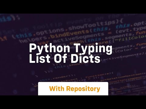 python typing list of dicts