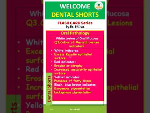 YouTube - Shots | Q3.Colour of Mucosal Lesions indicates?