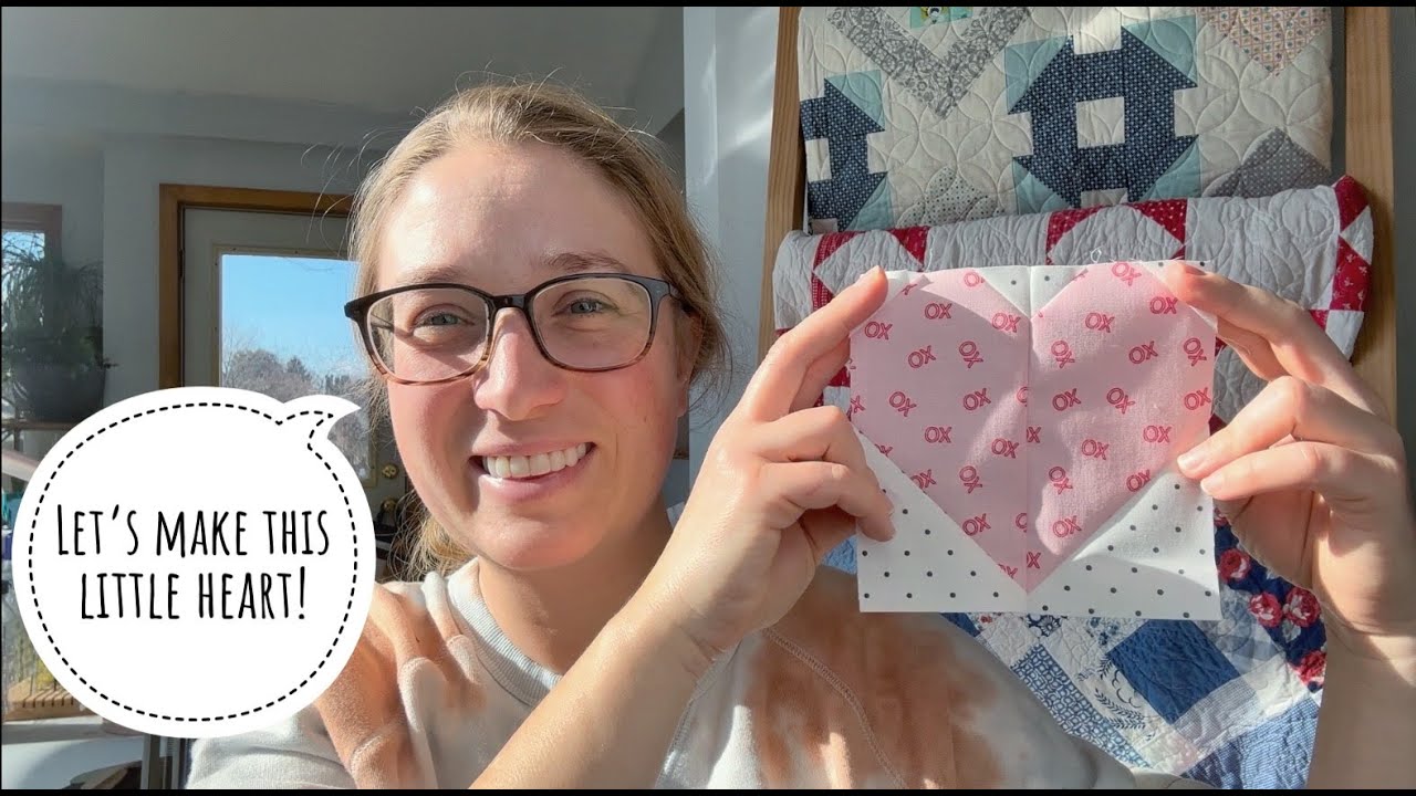 Making Little Hearts, quilted heart pattern, VLOG
