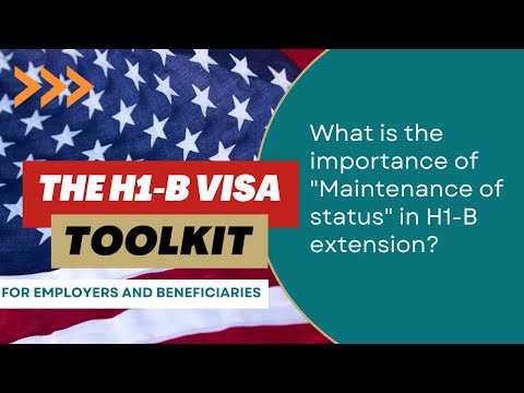 What is the importance of "Maintenance of status" in H1-B extension?