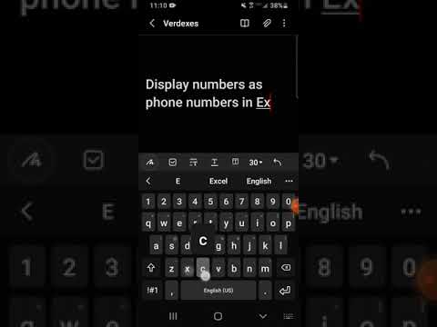 Custom Number Format - Phone Number | Excel Mobile Use #shorts