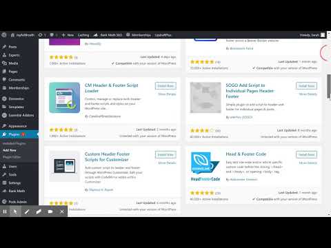 How to insert HTML into the header or footer of your WordPress page