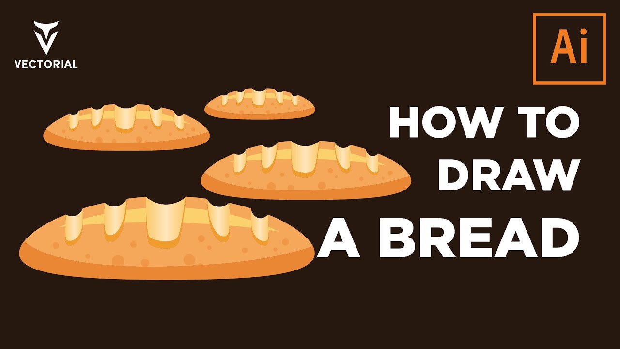 How to Draw a Bread in Adobe Illustrator, step by step