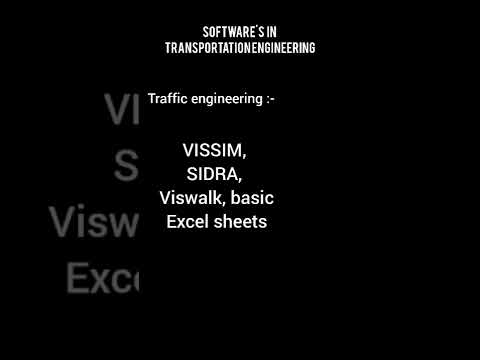 software's in transportation engineering |part 2| traffic engineering | #civilengineering