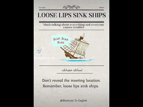 Loose lips sink ships 🤐 #Idioms #phrases #dailyenglish #englishvocabulary #englishlearning