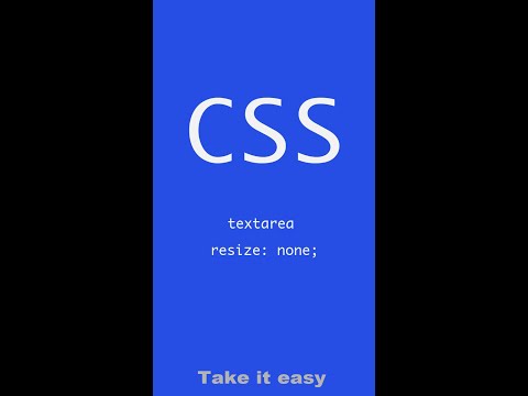 #16 textarea no resize | CSS | Frontend | Take it easy #shorts