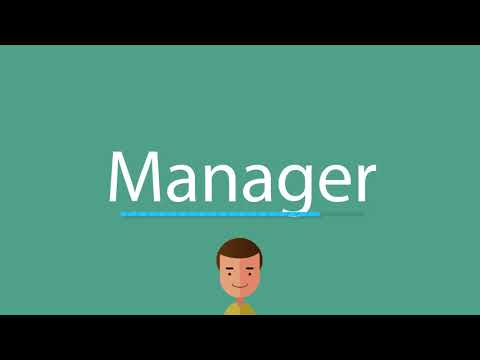 How to pronounce Manager