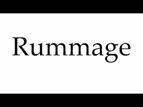 How to Pronounce Rummage