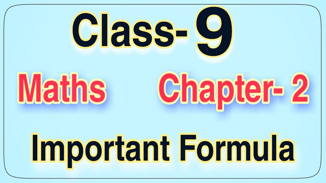 Class- 9 Maths Important Formula, Chapter- 2 Polynomials (Bahupad) | Cbse Ncert
