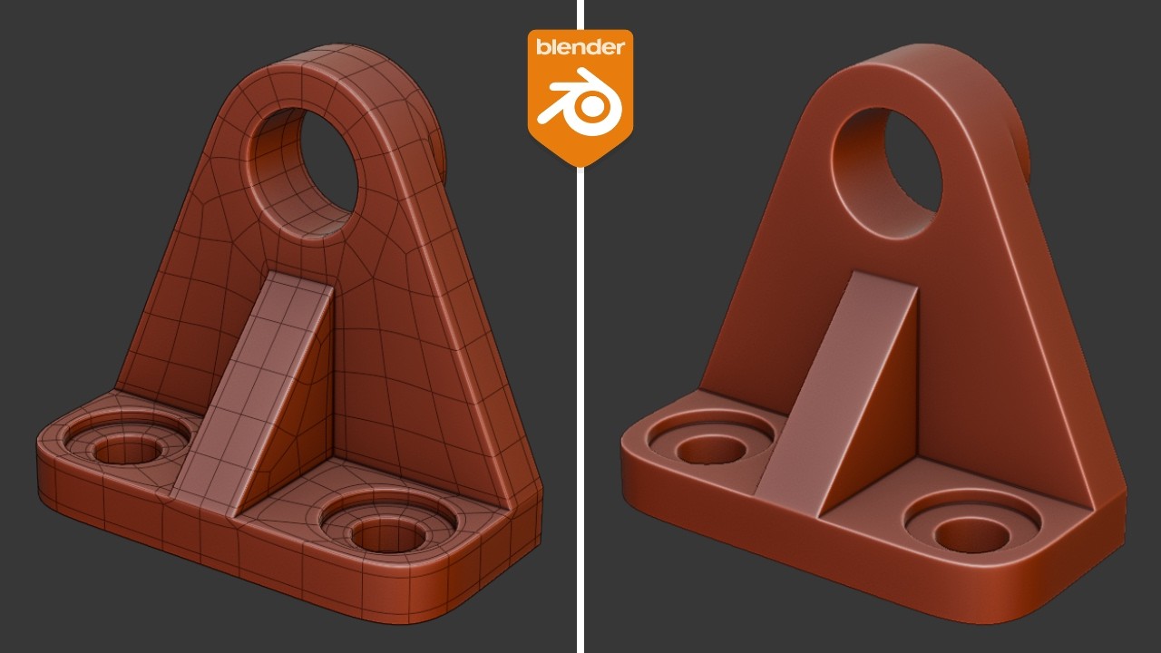 Blender Quick Practice – Modeling a Mechanical Bracket