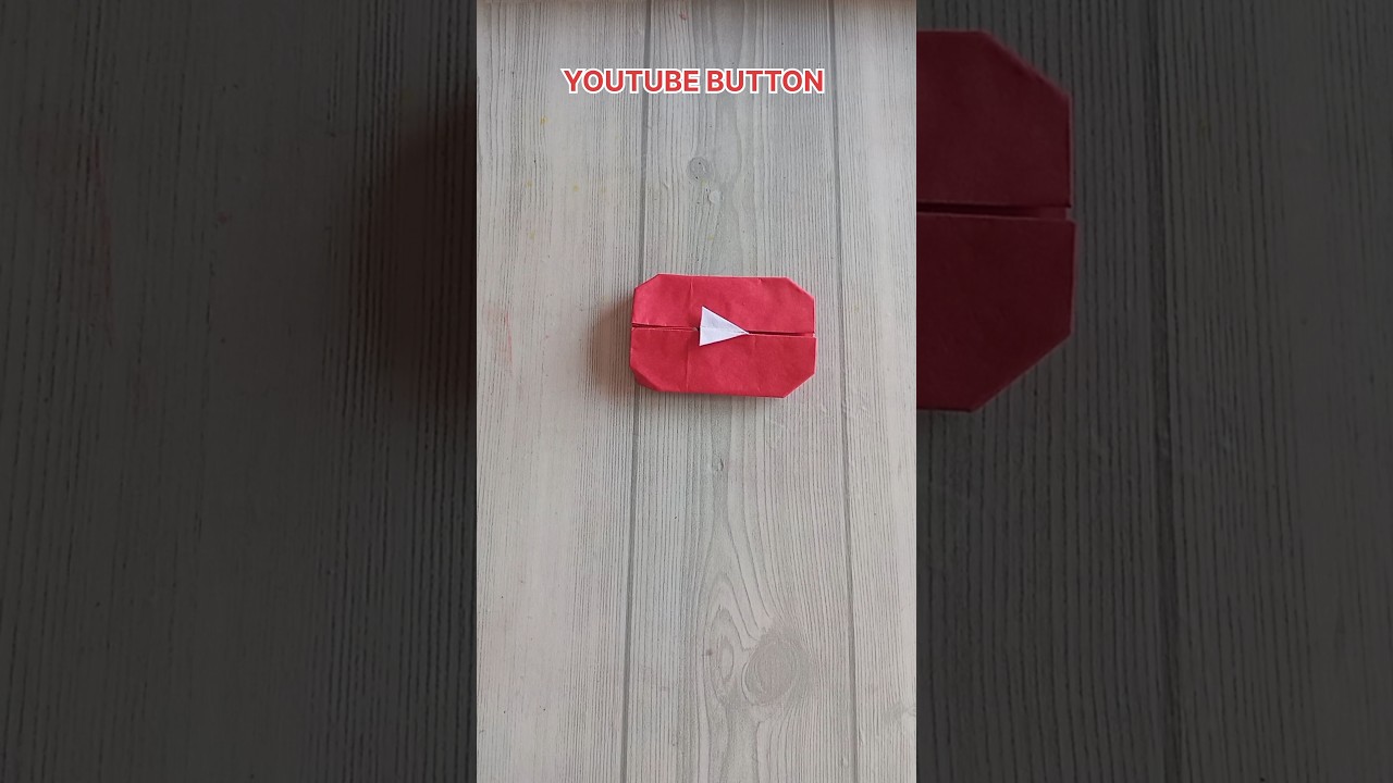 YOUTUBE BUTTON ORIGAMI| TUTORIAL| HOW TO MAKE PAPER YOUTUBE LOGO| STEP NY STEP| FOLD| ART