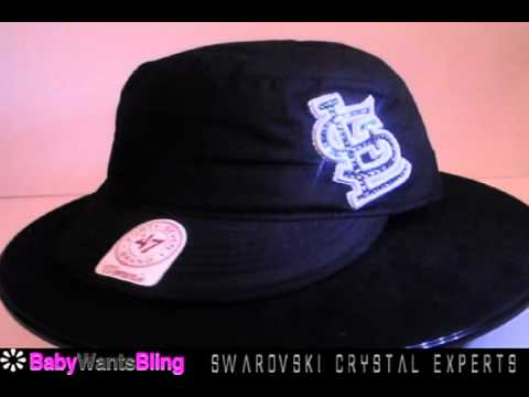 St Louis Cardinals Swarovski Crystal Bling Rhinestone Women's Cadet Hat Cap