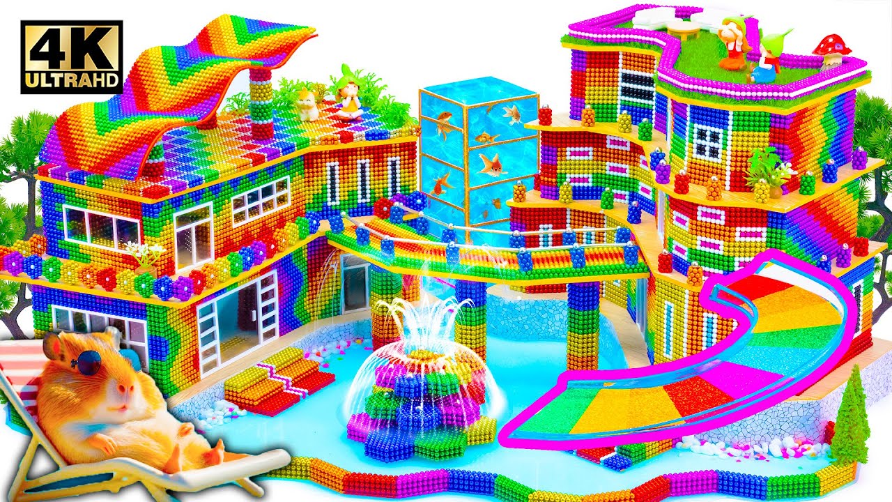 DIY How To Build Shopping Mall With Highest Aquarium Ever From Magnetic Balls (Satisfying ASMR)