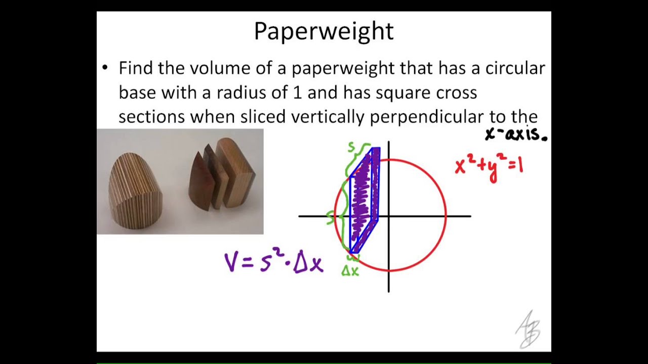 7.3 - Volumes with Square Cross Sections
