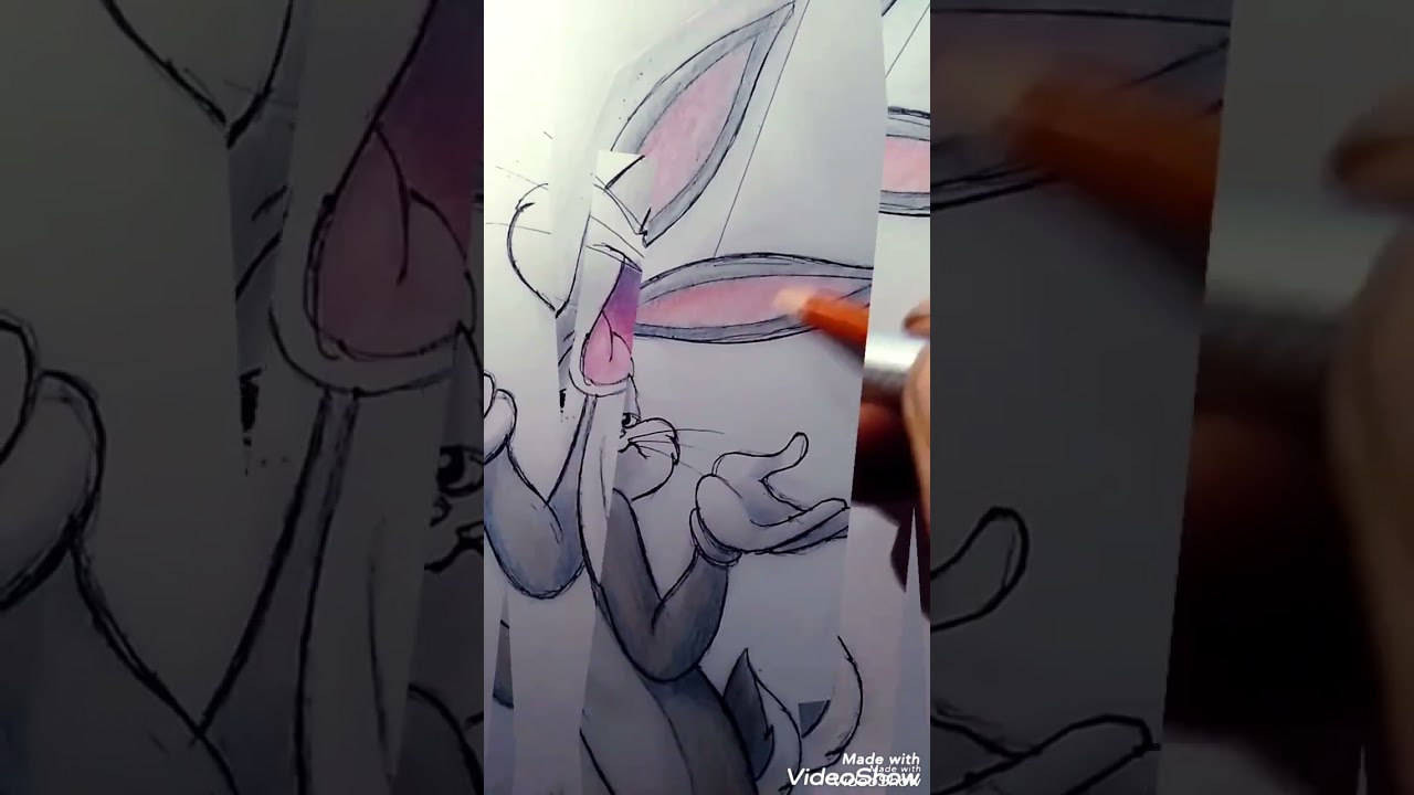 Drawing Bugs Bunny ❄️ Looney Tunes #fanart #howtodraw #youtubeshorts