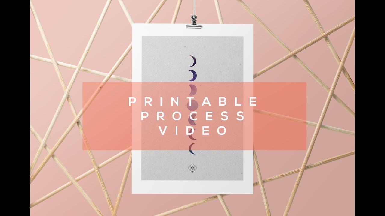 How to Make a Galaxy Moon Phases Printable in Illustrator: Time-Lapse Video