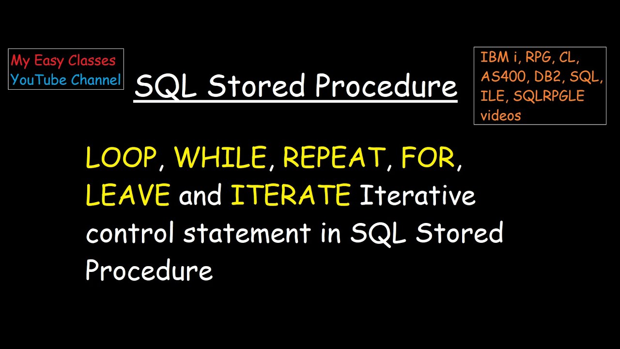 How To Use For Loop In Db2 Procedure How To Use For Loop In Db2 Procedure Crosspointe