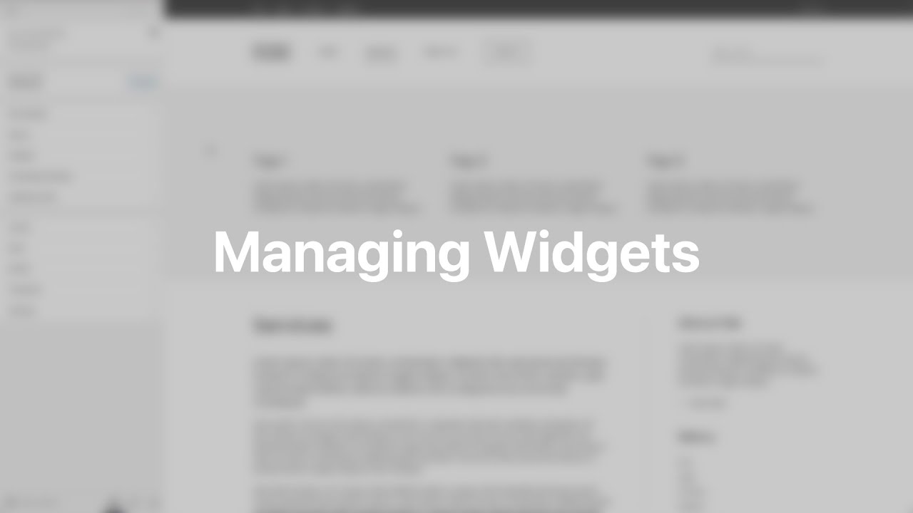 Managing Widgets | YOOtheme Documentation (WordPress)