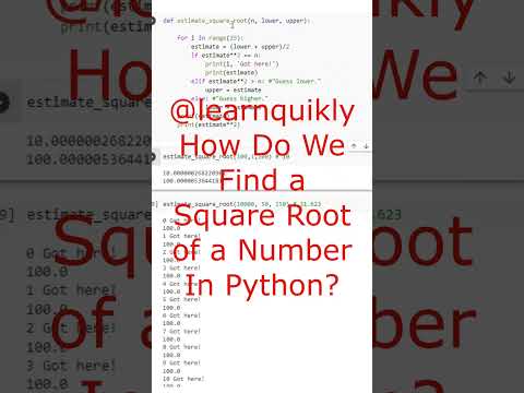 How Do You Find a Square Root of a Number in Python? #python #pythons #pythonprogramming #education