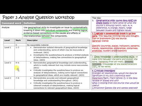Paper 3 ANALYSE (8) workshop