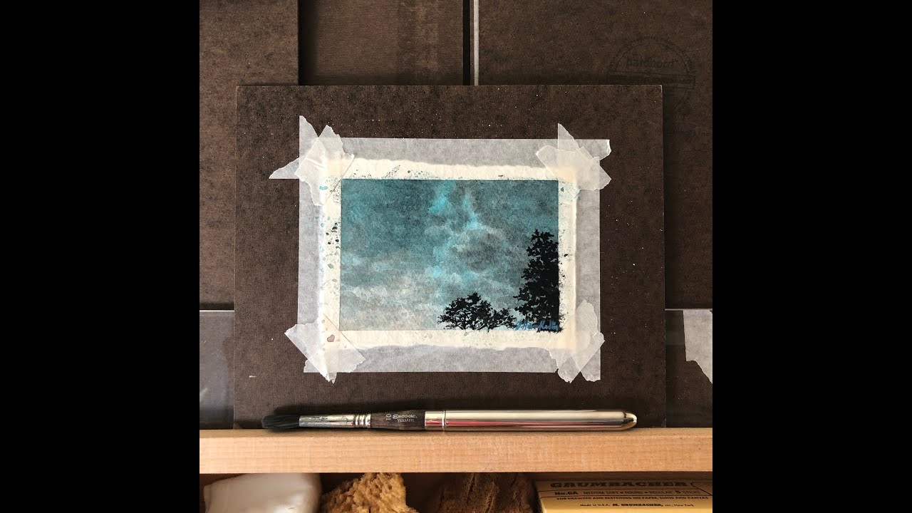 Watercolor Demo #213 - Hail Storm (Cloudscape)