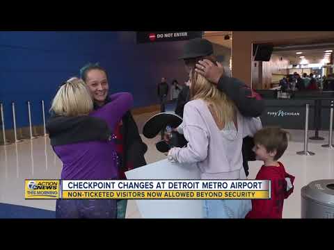 Non-ticketed visitors now allowed beyond security at Detroit Metro Airport