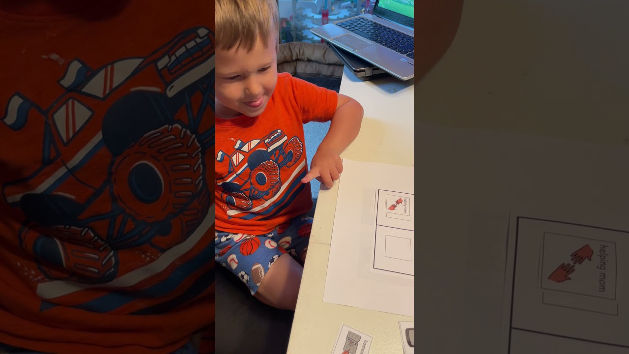 Using a first/then as a picture schedule