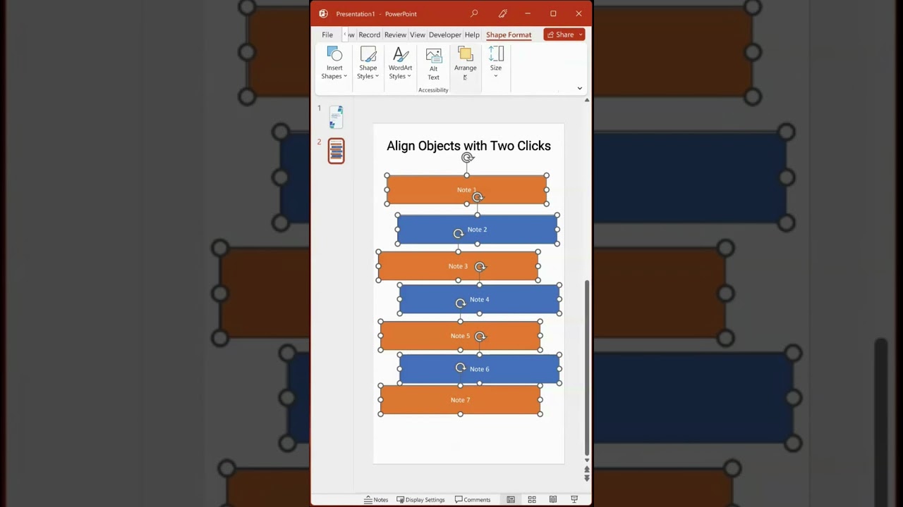 PowerPoint #Short: Align Objects Evenly Vertically and Horizontally with Just Two Clicks!