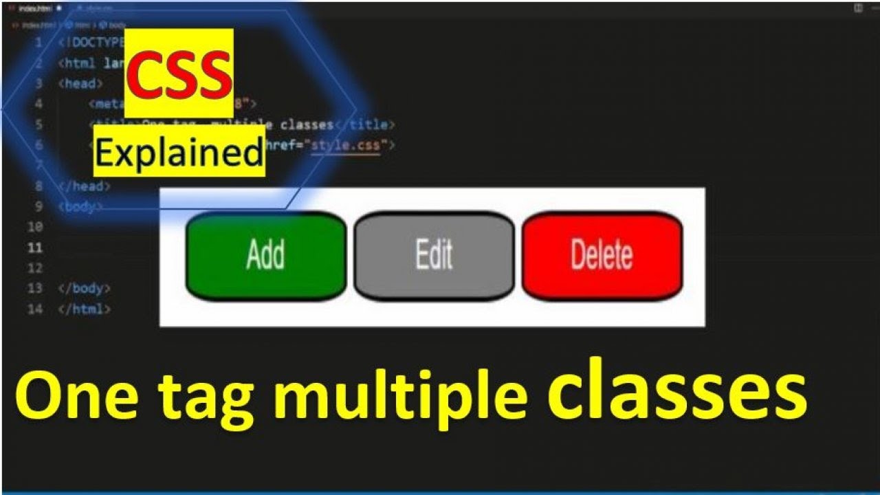 One tag multiple classes | CSS explained | #SmartCode