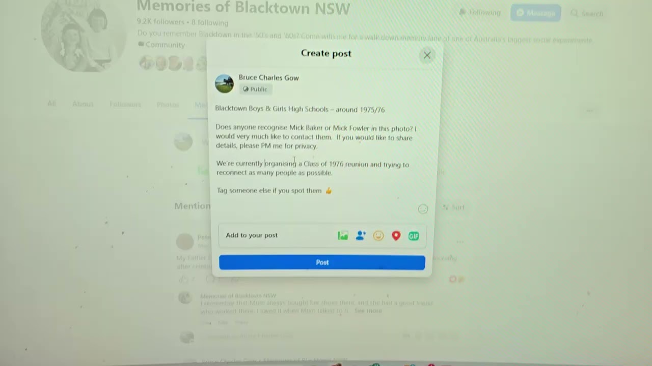 Posting on FB group Memories of Blacktown