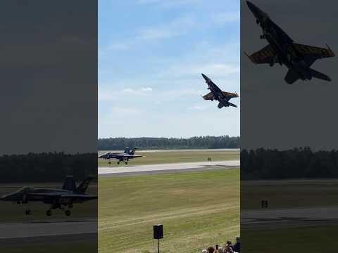 Blue Angel Rolls after takeoff!😱 Solo pilot5️⃣ performs Dirty Roll Takeoff at ‘25 Augusta Air Show!