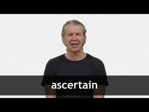 ASCERTAIN definition and meaning | Collins English Dictionary