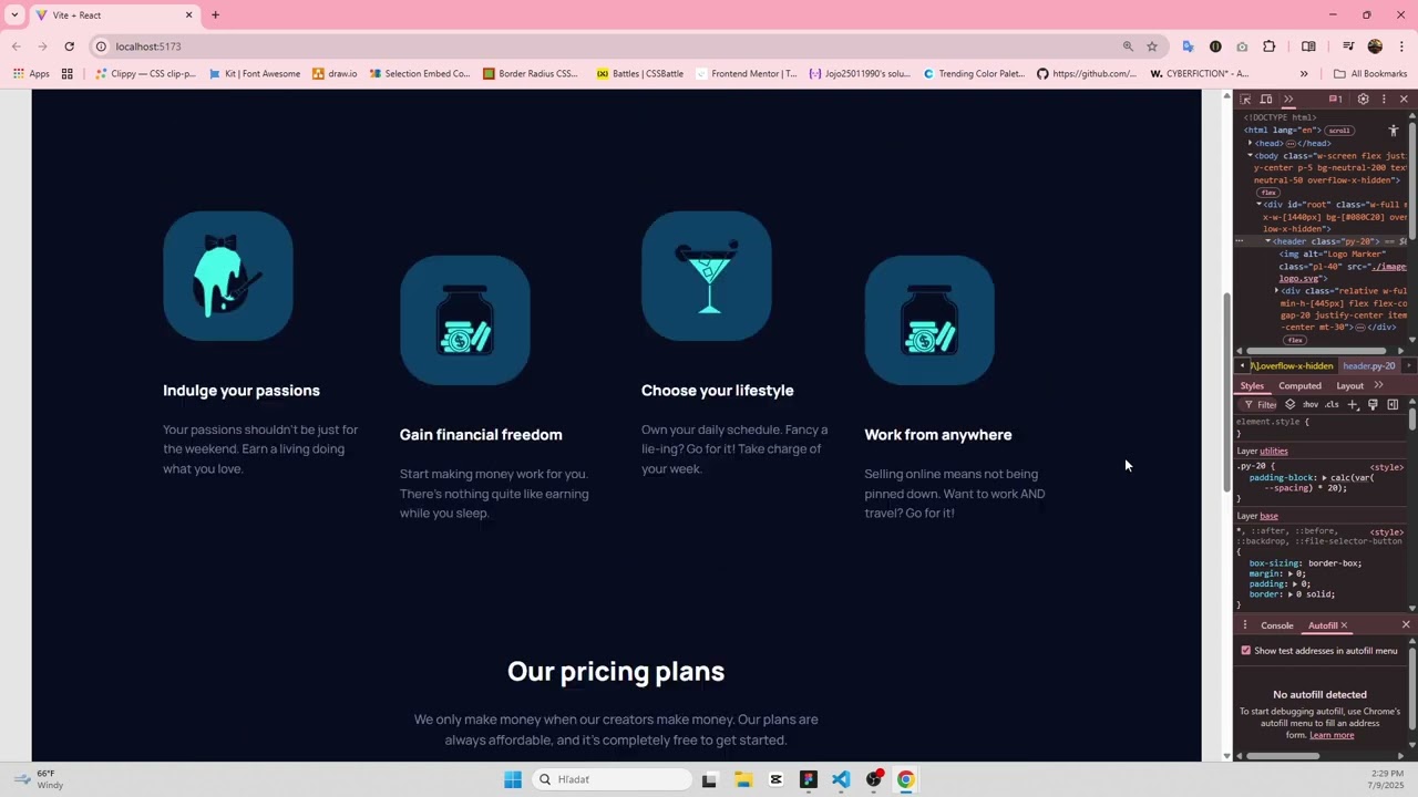 Marker Pre Launch Landing Page Frontend Mentor Challenge = React + Vite, Tailwind CSS