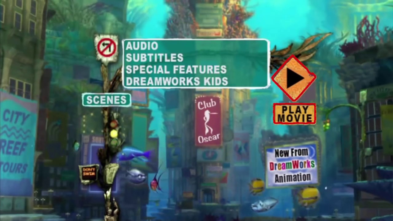 Shark Tale MENU DVD HD (2004)