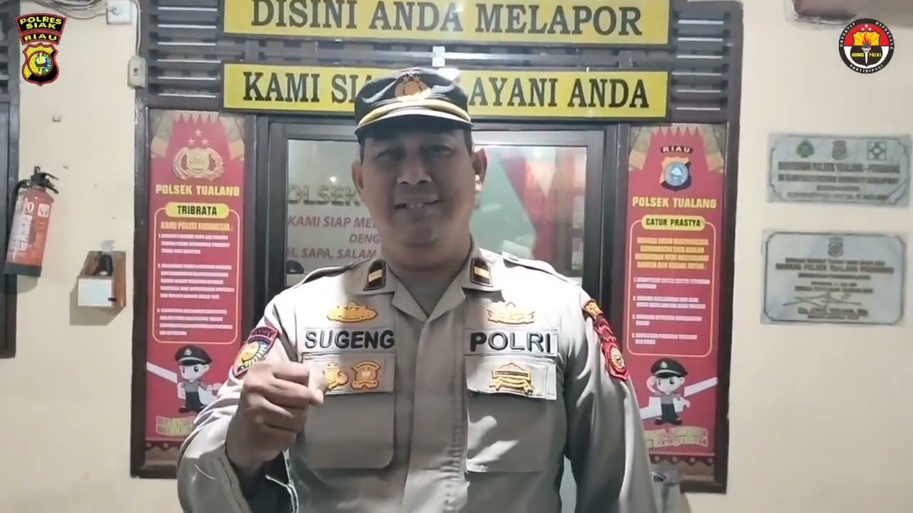 Jaga Kamtibmas‼️Bhabinkamtibmas Polsek Tualang Polres Siak Sambang Pos Satkamling