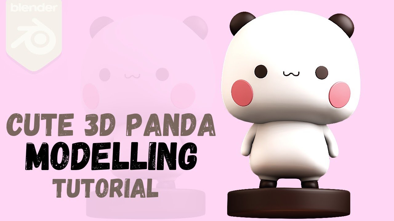 Cute Panda Modelling in blender|Beginners Tutorial