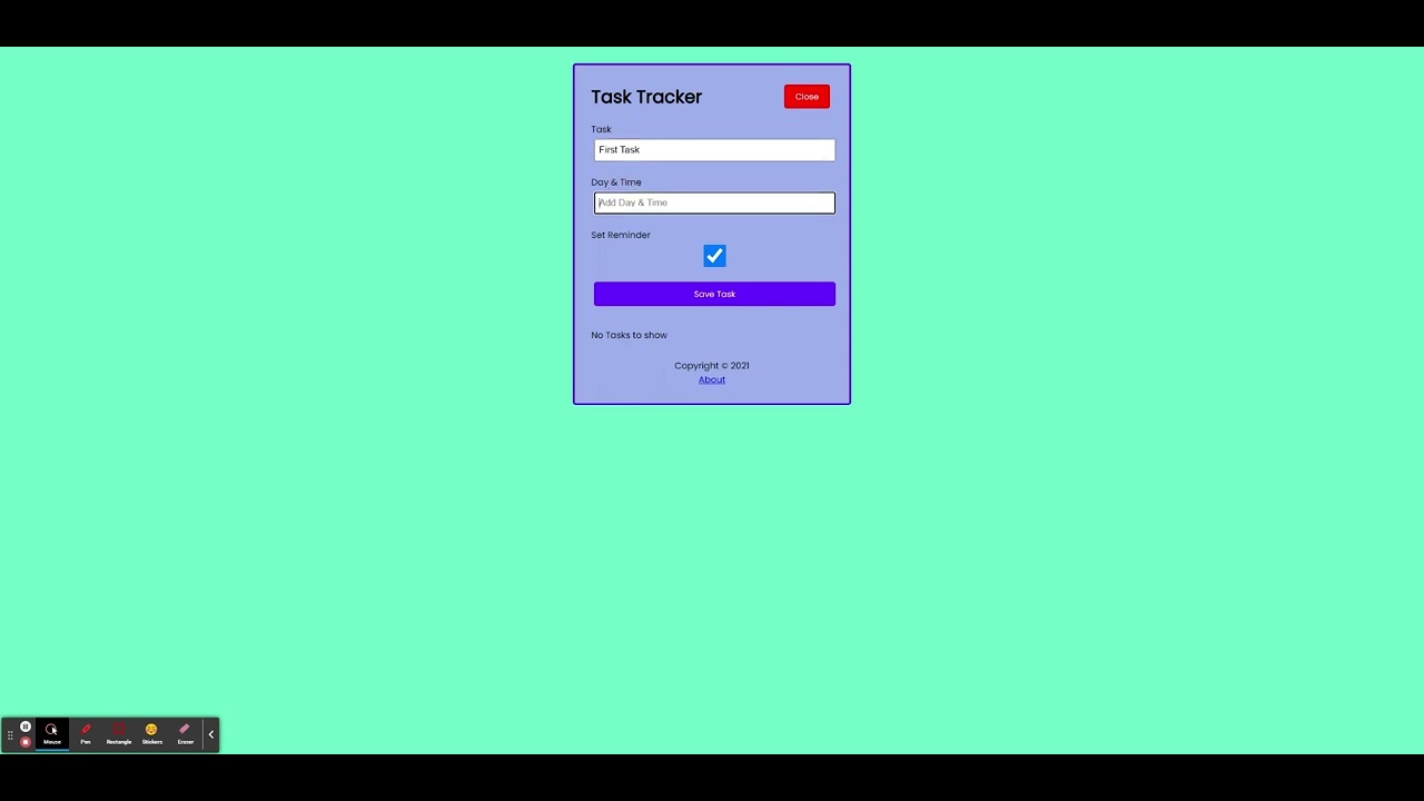Task Tracker in React JS