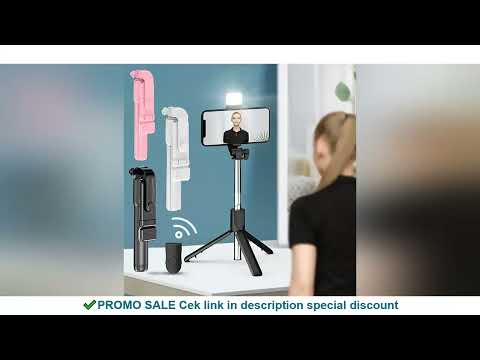 Portable Bluetooth Selfie Stick Tripod Holder with Remote Shutter Fill Light Extendable Wireless Rem