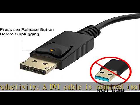 Moread DisplayPort (DP) to DVI Adapter, Gold-Plated Display Port to DVI-D Adapter (Male to Female)