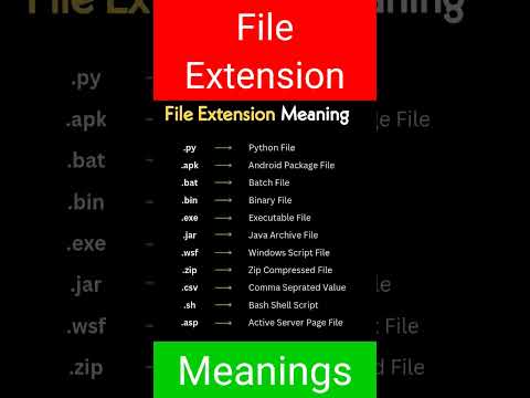 File Extension Meanings #batchfile #script #extension #programer #developer #coding #javascript