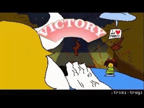 That asgore driving gif but with happy wheels over it.