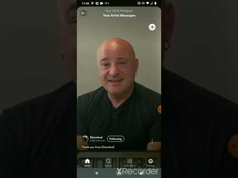 Disturbed Spotify wrapped 2022 artist message