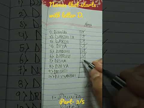 names that starts with letter D.