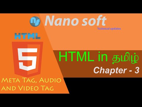 HTML 5 | NanoSoft | HTML tutorial for beginners | Meta tag | in Tamil